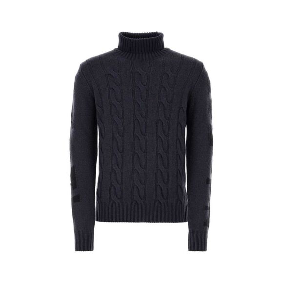 SAINT BARTH | Sweaters | Saint Barth Dark Blue Wool Blend Fisherman ...